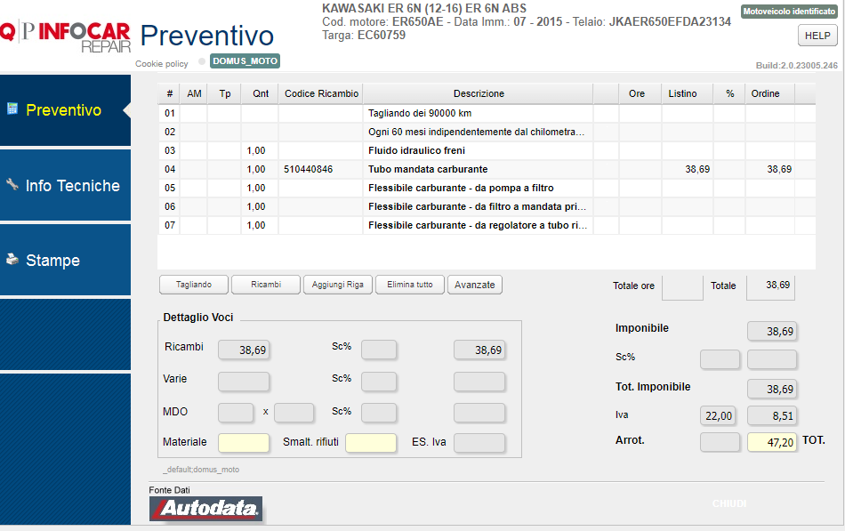 Infocar Repair Bike – Quattroruote Professional